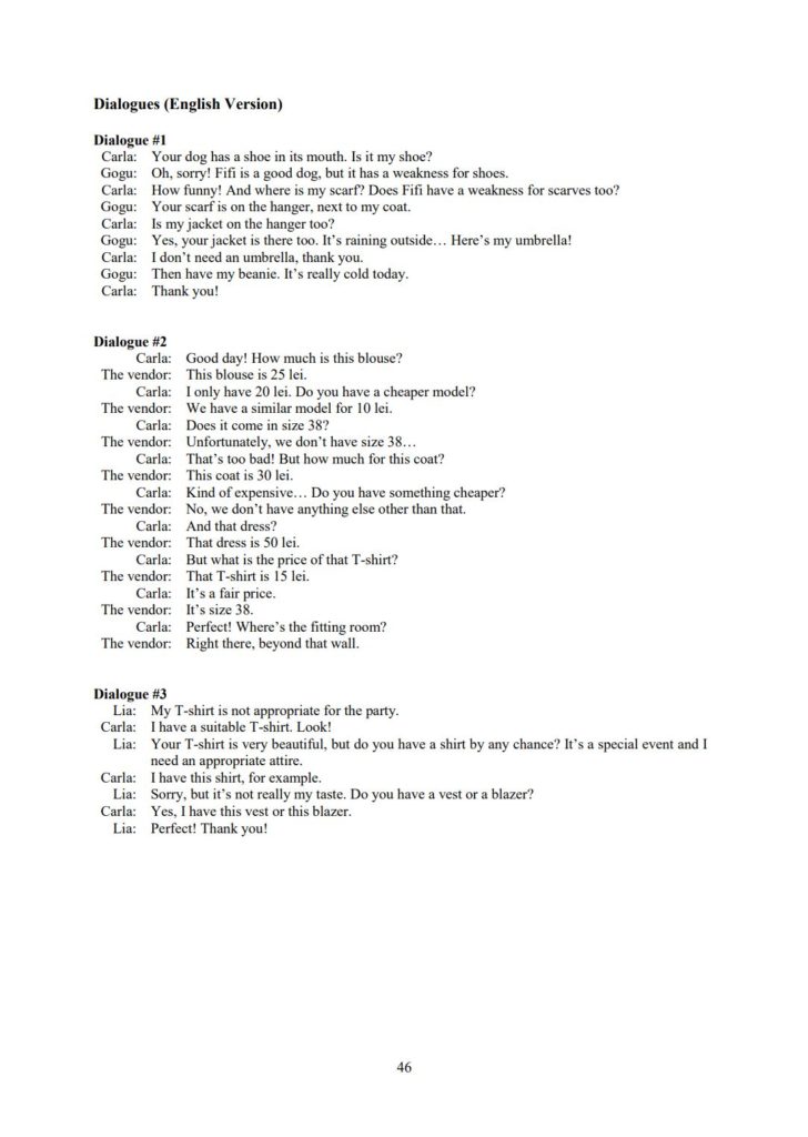 Everyday Dialogues Vocabulary Review And Practice